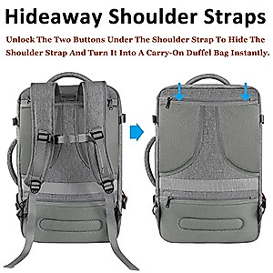 Carry on Backpack, Extra Large 50L Airline Approved Travel Backpacks with 3 Packing Cubes for Women Men, Water Resistant Expandable Overnight Luggage Daypack Business Suitcase Weekender Duffel Bag