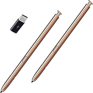 2 Pack Gold Note 20 Ultra Replacement Stylus Pen Touch S Pen (with Type-C Covertor) for Samsung Galaxy Note 20/ Note 20 Ultra All Carriers