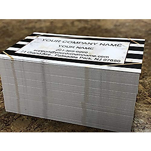 Custom Premium Business Cards 100 pcs Full color - Printed on Classic matte paper 14pt (114 lbs. 308gsm) (Marble Stripes), Made in The USA
