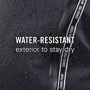 Canada Pooch Dog Snowsuit Thermal Dog Snow Jacket with Full Body Coverage Water-Resistant Easy On Dog Outdoor Onesie Warm Dog Bodysuit Pet Clothes - Black/Size 18