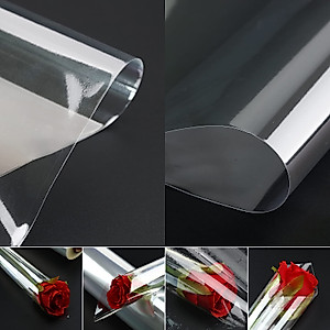 Ctosree 328 ft Clear Cellophane Wrap Roll 3 Mil Thicken Cellophane Roll 31.5 Inches Wide Gift Wrapping Paper Flower Wrapping Paper for Gift Basket Wrap Flower Crafts Wrapping, 2 Packs, 164 ft for Each