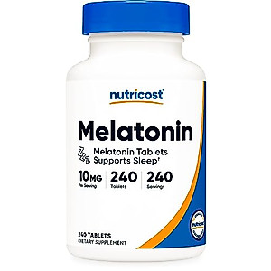 Nutricost Melatonin 10mg, 240 Tablets - 10mg Per Serving, Non-GMO, Gluten Free