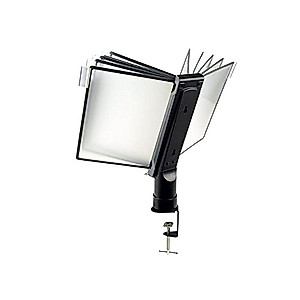 Aidata FDS011L Desk Clamp Reference Organizer, Black, Clear and Efficient Organization and Presentation of Reference Materials, Product Viewing Height from Desk 340mm (13.4") up To 660mm (25.98")