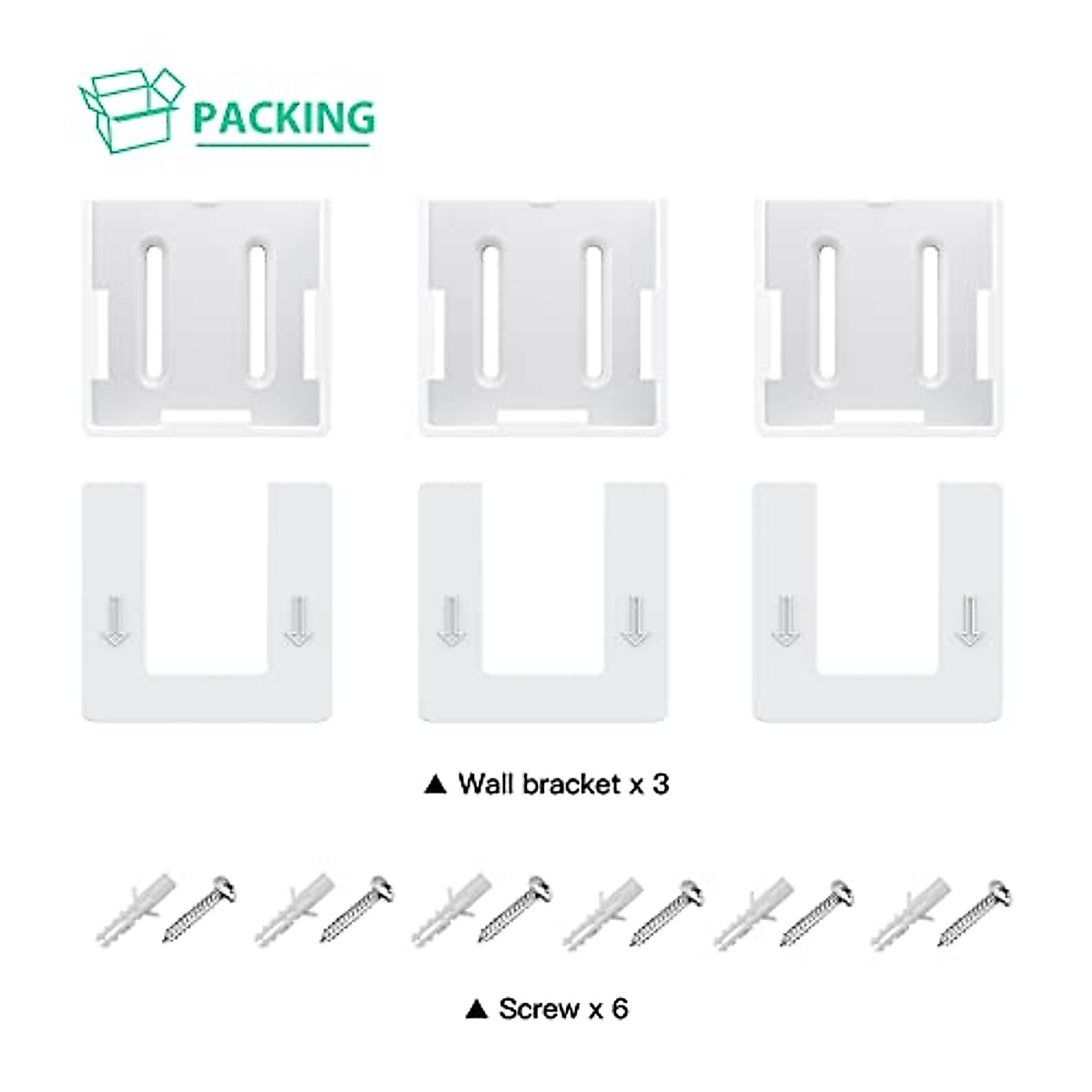 OLAIKE 3Pack Wall Mount Bracket for Wyze CamV3/V2/Spotlight, Strong Adhesive Holder 3M Stick On or Screws Bracket, Support 360° Swivel and 180° Tilt (NOT Include Camera), White