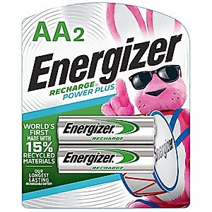 Energizer Power Plus Rechargeable AA Batteries (2 Pack), Double A Batteries