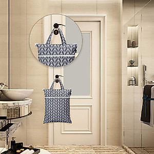 Teamoy Travel Hanging Wet Dry Bag Organizer (17.3 x 13.4 inches) with Two Compartments for Cloth Diaper, Laundry, Swimsuits and More, Easy to Hang Everywhere(M, Gray Arrow)