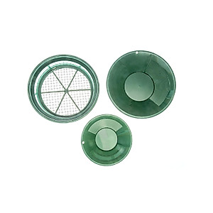 SE Gold Panning Kit - Complete Prospecting Set with Pans, Sieves, and More - Ideal for Beginners, Enthusiasts, Hobbists (GP5-KIT107)