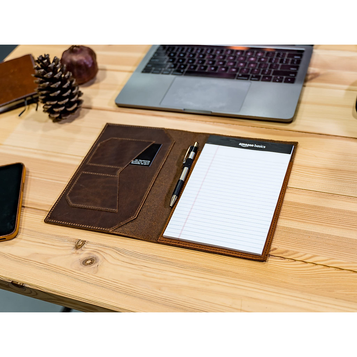 Leather Notepad Holder Legal Junior Notebook Padfolio Holder Business Gift