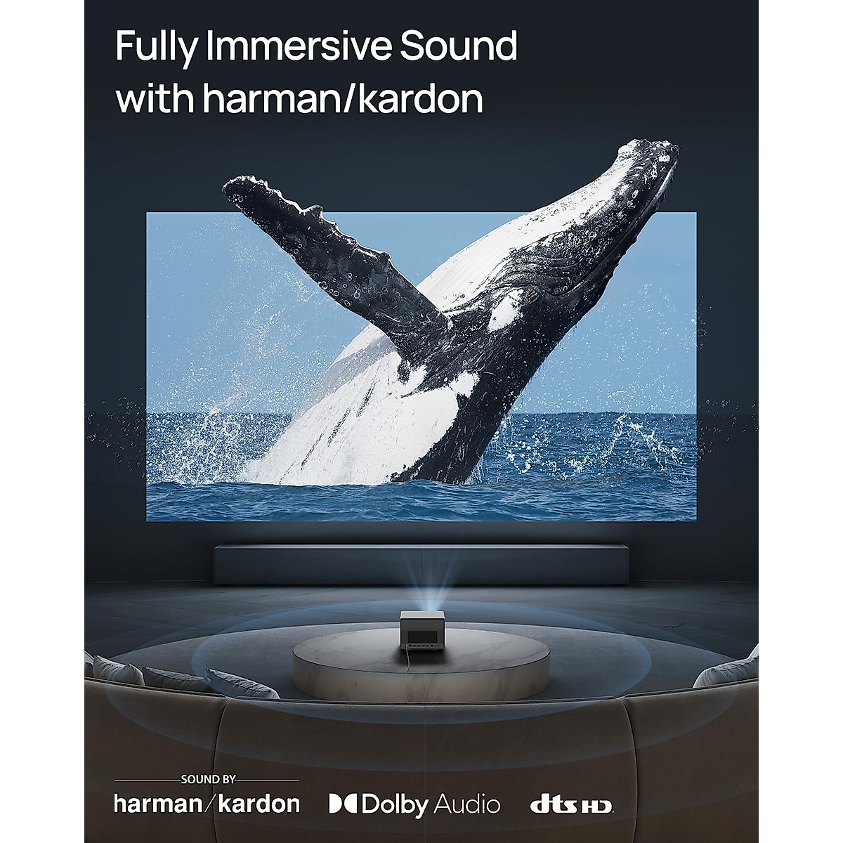 XGIMI HORIZON Ultra 4K Projector - 100" + Dolby Vision, Dual Light, ISA 3.0, 2300 ISO Lumens, Android TV 11, 2x12w Harman Kardon, Optical Zoom - Home Theater Projector with WiFi and Bluetooth