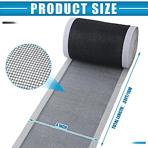 Leriton 4 Inch x 33 ft Disposable Shower Drain Hair Catcher Cutable Mesh Shower Drain Cover Stickers for Linear DIY Floor Drain Shower Drain Screen with Removal Tool for Bathroom Kitchen(1 Pack)