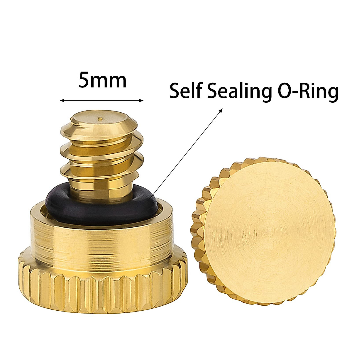 Petutu 10 Pack Brass Misting Nozzle Plug for Outdoor Cooling System