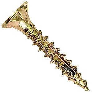 Jake Sales #8 x 1 Gold Star Wood Screw Torx/Star Drive Flat Head (1 Pound - 276 Approx. Screw Count) - Multipurpose Torx/Star Drive Wood Screws