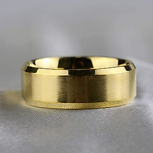 Gy Jewelry His and Hers Wedding Ring Sets Couples Matching Rings Women Yellow Gold Plated Cubic Zirconia Wedding Engagement Ring Bridal Sets & Men's Stainless Steel Wedding Band