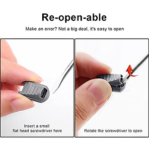 RJ-Sport 12 PCS Premium Nylon Shoe Lace End Clips, Zipper Pull Tabs