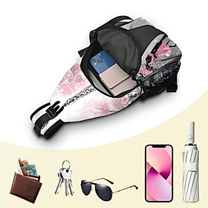 Yrebyou Art Paris Eiffel Chest Sling Bag Crossbody Backpack Travel Hiking Casual Daypack for Women Men Multipurpose Lightweight Fashion Shoulder Bag for Biking Climbing Runner