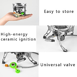 SOLOHIKE Windproof Gas Stove Camping Infrared Heating Burner Outdoor Multi- Function Stove Portable Folding BRS-15