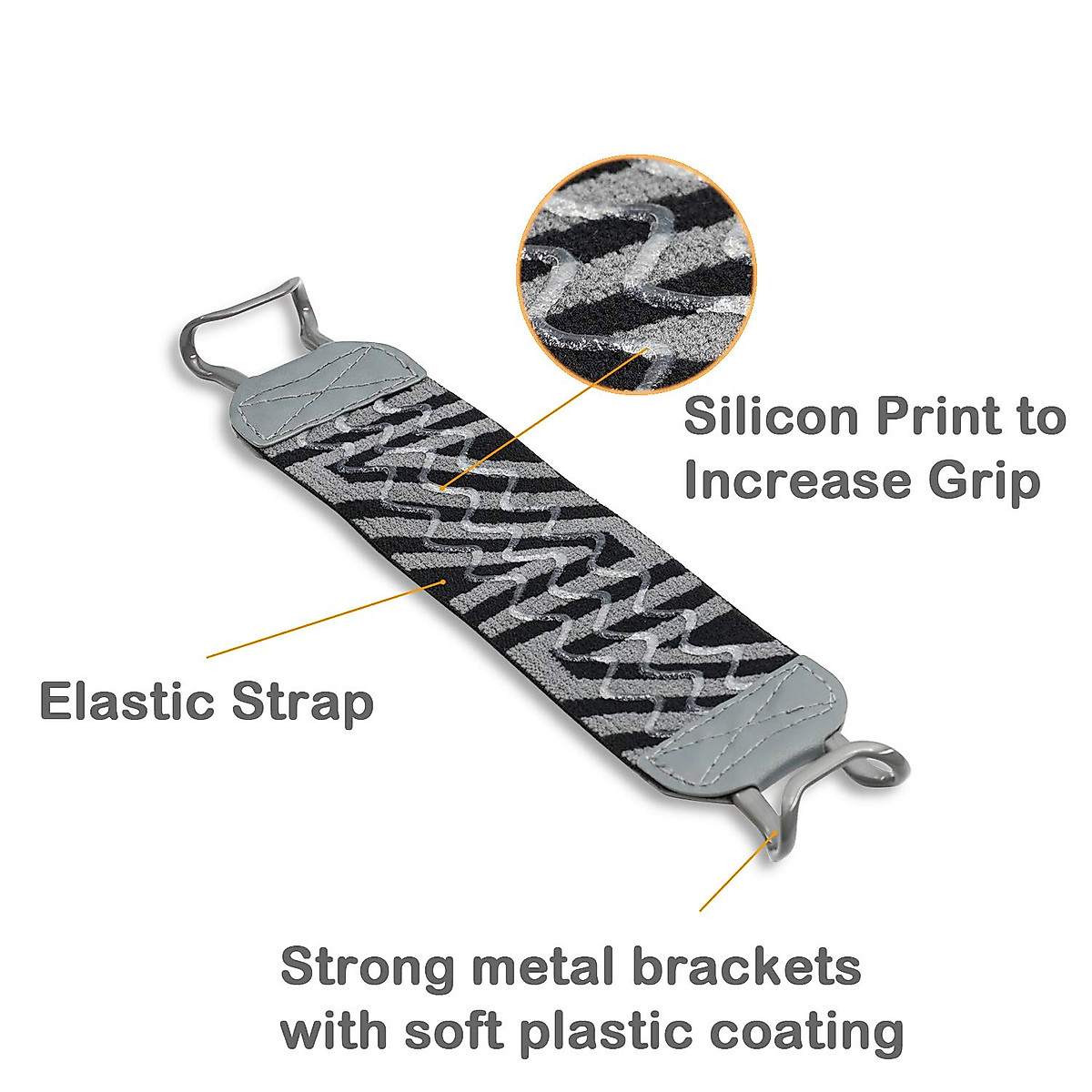 TFY Security Hand Strap Holder with Silicon for Tablets, Compatible with iPad Pro 9.7 Inch, Pro 11 Inch, iPad 9th Gen, iPad Mini 6, iPad Air 5, Samsung Galaxy Tab & Note and More -Gray (ONE Piece)