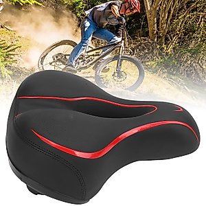 Bicycle Saddle Pad,Bike Seat Cover , Bike Saddle Cushion, Shock Absorption Bicycle Saddle Cushion Padwith Reflective Strip for Exercise, Mountain, Road, Stationary Spin Bike, Bike Seat Cover ,Bic