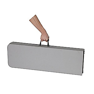 6' Plastic Portable Folding Bench,Picnic Bench,Outdoor Party Camping Dining Folding Bench,Multipurpose Bench Seat for Indoor Outdoor Use/Stores Easily Off-White