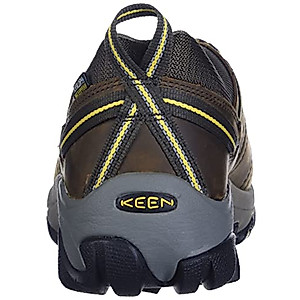 KEEN Men's Targhee 2 Low Height Waterproof Hiking Shoes, Cascade Brown/Golden Yellow, 9.5