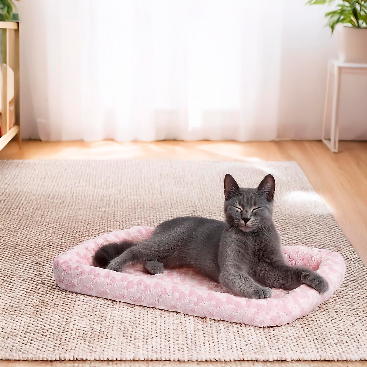 MidWest Homes for Pets Bolster Dog Bed 18L-Inch Pink Dog Bed or Cat Bed w/ Comfortable Bolster | Ideal for "Toy" Dog Breeds & Fits an 18-Inch Dog Crate | Easy Maintenance Machine Wash & Dry