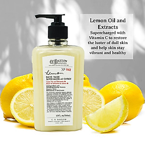C.O. Bigelow Lemon Hand Wash - No. 1142, Moisturizing Liquid Hand Soap with Lemon Extract & Vitamin C, Cruelty Free & Gentle for All Skin Types, 10fl oz.