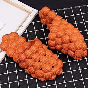 Tkieio Lychee Slippers Unisex Lychee Sandals Stress Relief Massage Sandals Bathroom Beach Slippers Soft EVA Slides (Women6-7.5/Men4.5-5.5, Orange, numeric_6)