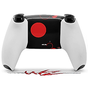WraptorSkinz Skin Wrap compatible with Sony PS5 DualSense Controller Lots of Dots Red on Black (CONTROLLER NOT INCLUDED)