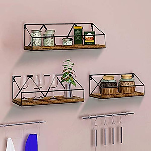 Edenseelake Floating Wall Shelves Set of 3, Shelf Wall Mounted for Bedroom, Bathroom, Living Room, Kitchen and Office