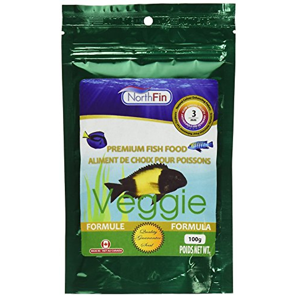 Northfin Veggie Formula, 3 mm, Sinking Pellets, 100 g