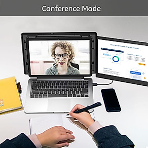 CIDETTY P1 Plus 13.3" Portable Monitor for Laptop, 2021 New Full HD IPS 1080P Display Laptop Screen Extender, Dual Laptop Monitor Screen for 13.3"-16.5" Laptops/PS5/Switch (Dual Monitor)