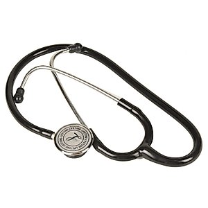 EISCO Stethoscope - 22"L PVC Tubing - Stainless Steel Binaural - Includes Spare Eartips & Diaphragm Cover