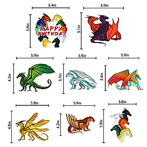 32Pcs Wings of Fire Party Supplie Hanging Swirls, Wings of Fire Birthday Decorations Whirls Glitter Foil Ceiling Swirls, Dragon Birthday Party Supplies Foil Hanging for Dragon Party Decorations