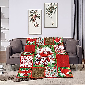 Cardinal Bird Gift Cardinal Throw Blanket(50"X40") Lightweight Flannel Fleece Blanket for Couch Bed Sofa Travelling Camping for Kids Adults