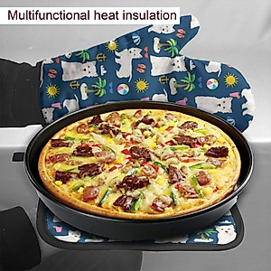 Westie Dogs Beach Summer Tropical Oven Mitts and Pot Holders Set Kitchen Gift Set for Kitchen Cooking Baking, BBQ