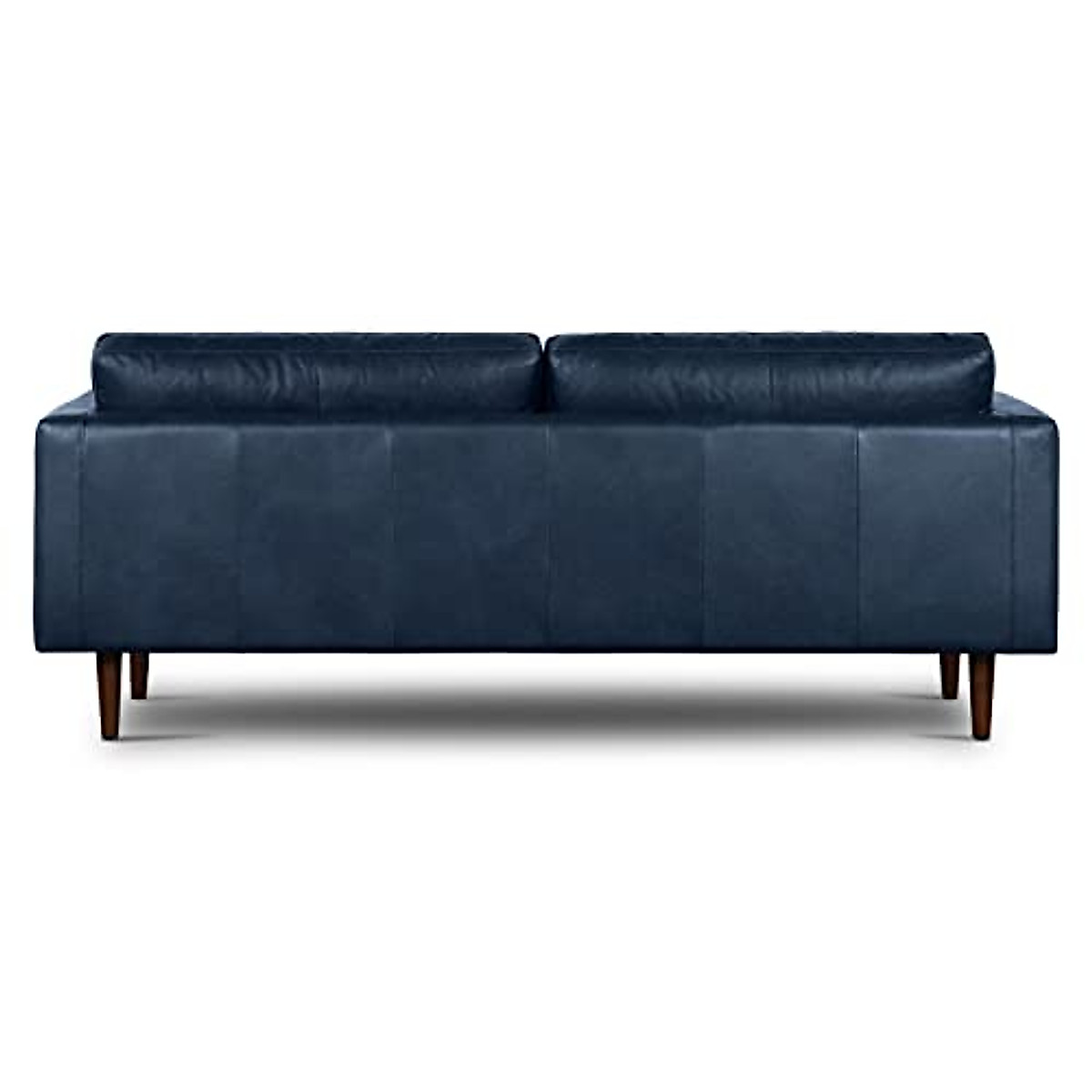 POLY & BARK Napa 88.5" Sofa Full-Grain Semi-Aniline Italian Tanned Leather in Midnight Blue