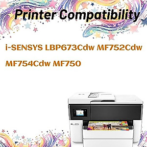 Compatible Toner Cartridge 069 CRG069 CRG-069 Replacement for Canon I-SENSYS LBP673Cdw MF752Cdw MF754Cdw MF750 069 (Yellow)