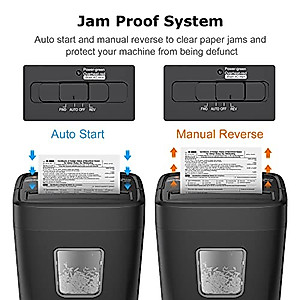 Bonsaii 8-Sheet Cross Cut Paper Shredder, Credit Cards/Mail/Staples/Clips Shredder for Home Use with 4.2 Gallon Bin (C261-C)