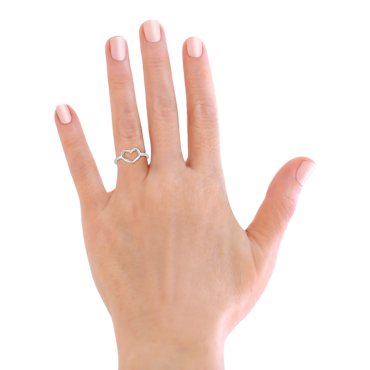 Savlano 925 Sterling Silver Heart Stackable Ring Band for Women - Made in Italy Comes With a Gift Box (7)