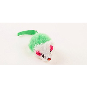 Play Fur Mice Cat Toys – Mixed Bag of 10 Play Mice with Rattling Sounds – 4 Color Variety Pack of Catnip Toy