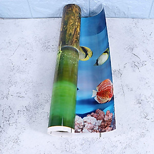 Mipcase 3D Wallpaper Home Wallpaper Aquarium Wallpaper Terrarium Background Fondos De Pantalla 3D Aquarium Background 20 Gallon 3D Picture Black Container Wall Paper Tank Double Sided