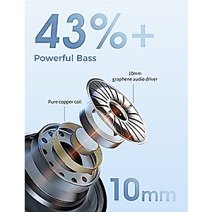 FAMOO Wireless Earbuds, Bluetooth 5.1 Headphones with Microphone, IPX7 Waterproof, 48H Playtime, High-Fidelity Stereo Earphones with Charging Case for Sports and Work