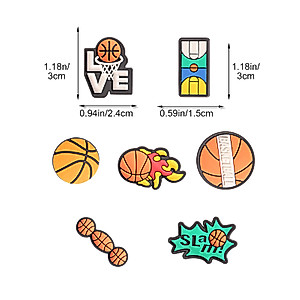 Hevmeg Sports Shoe Charms for Shoes,Baseball Softball Soccer Football Basketball Charms for Boy Girl Women Men