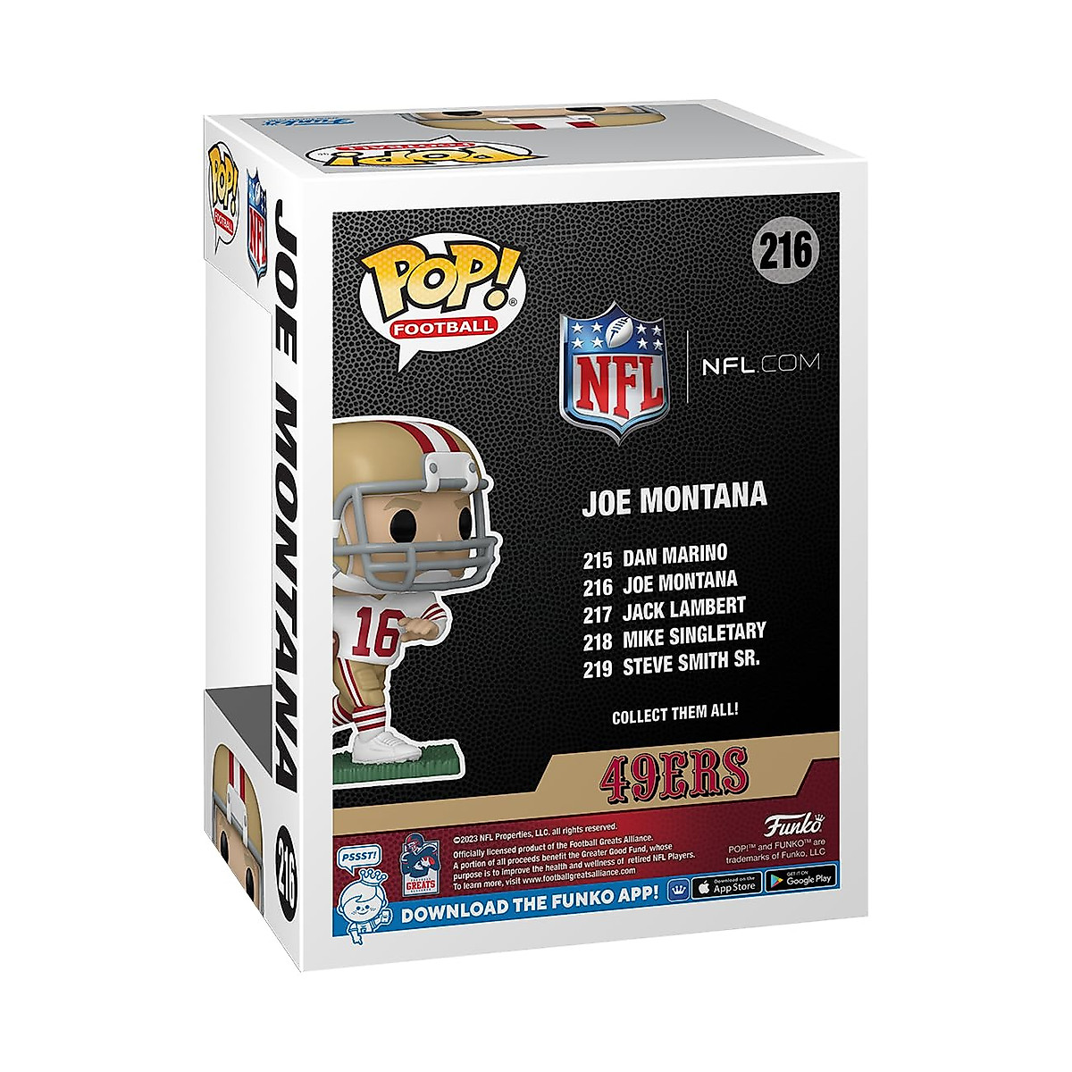 Funko POP! NFL: Legends - Joe Montana - (Away) - Collectable Vinyl Figure - Gift Idea - Official Merchandise - for Kids & Adults - Sports Fans - Model Figure for Collectors and Display