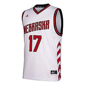 adidas Nebraska Cornhuskers NCAA 17 Hardwood Classics White Basketball Jersey (M)