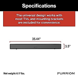 Furrion Aurora 2.1 Outdoor Soundbar Speaker with Built-in Subwoofer, Bluetooth, HDMI & Optical Inputs - FSBNN30MST