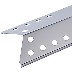 GasSaf Heat Plate Replacement for Kenmore 720-0670A,Nexgrill 720-0670C,Grill Master,Uberhaus and Others,4-Pcs Stainless Steal Heat Shield Plate Tent BBQ Burner Cover Flame Tamer(15 1/16x5 1/2inch)