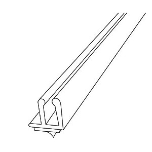 Adhesive Universal Shelf Lip for Adjustable Shelf Dividers, 48" L x .75" H, 10 Pack