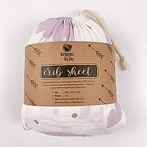 Dreams from the Big City Boho Nursery Decor Cotton Muslin Crib Sheet for Babies and Toddlers - Modern, Gender Neutral, Bohemian Fitted Sheet (28" x 52" x 9") - Clouds & Rainbows Crib Mix