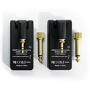 HOEREV 2.4GHz Wireless Transmitter Receiver for Electric Guitar with Rechargeable Lithium Battery